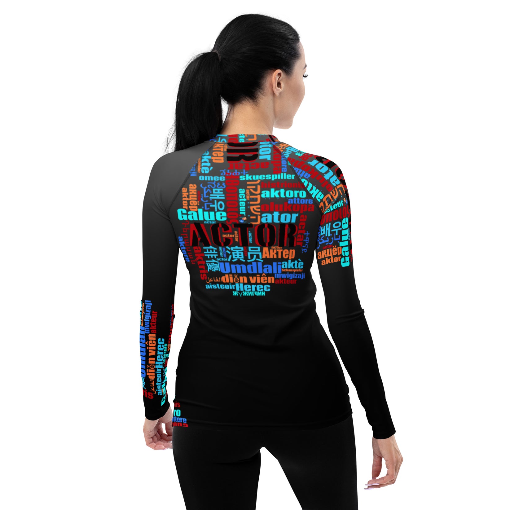 Actor in Languages - Women's Rash Guard | Thespian Heart Clothing ...