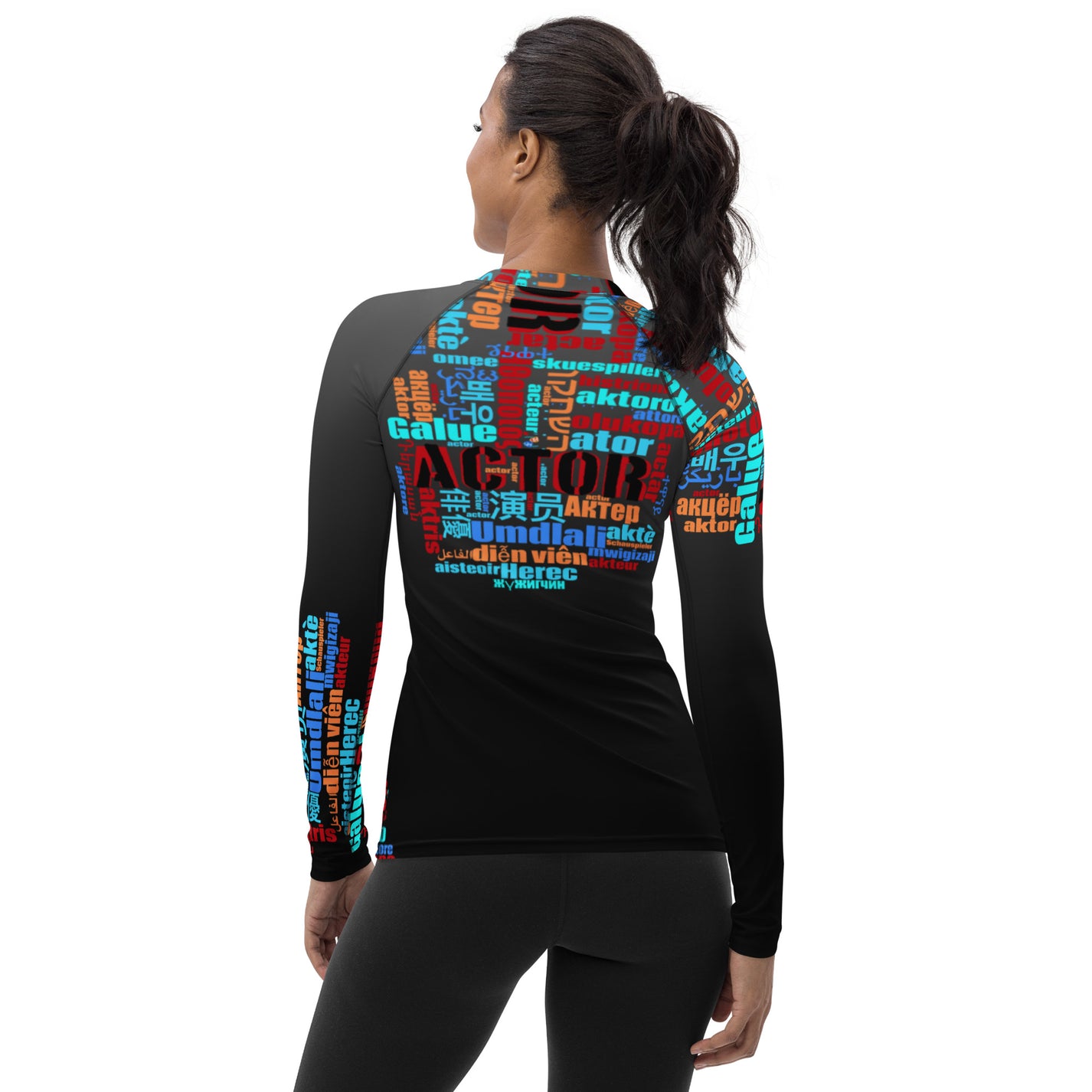Actor in Languages - Women's Rash Guard | Thespian Heart Clothing ...