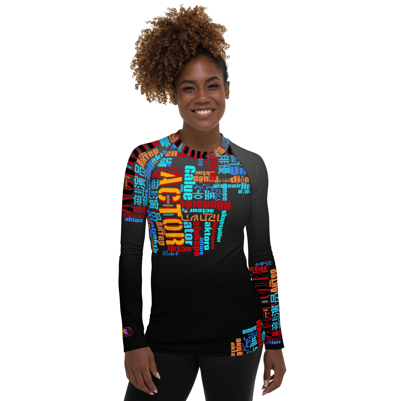 Actor in Languages - Women's Rash Guard | Thespian Heart Clothing ...