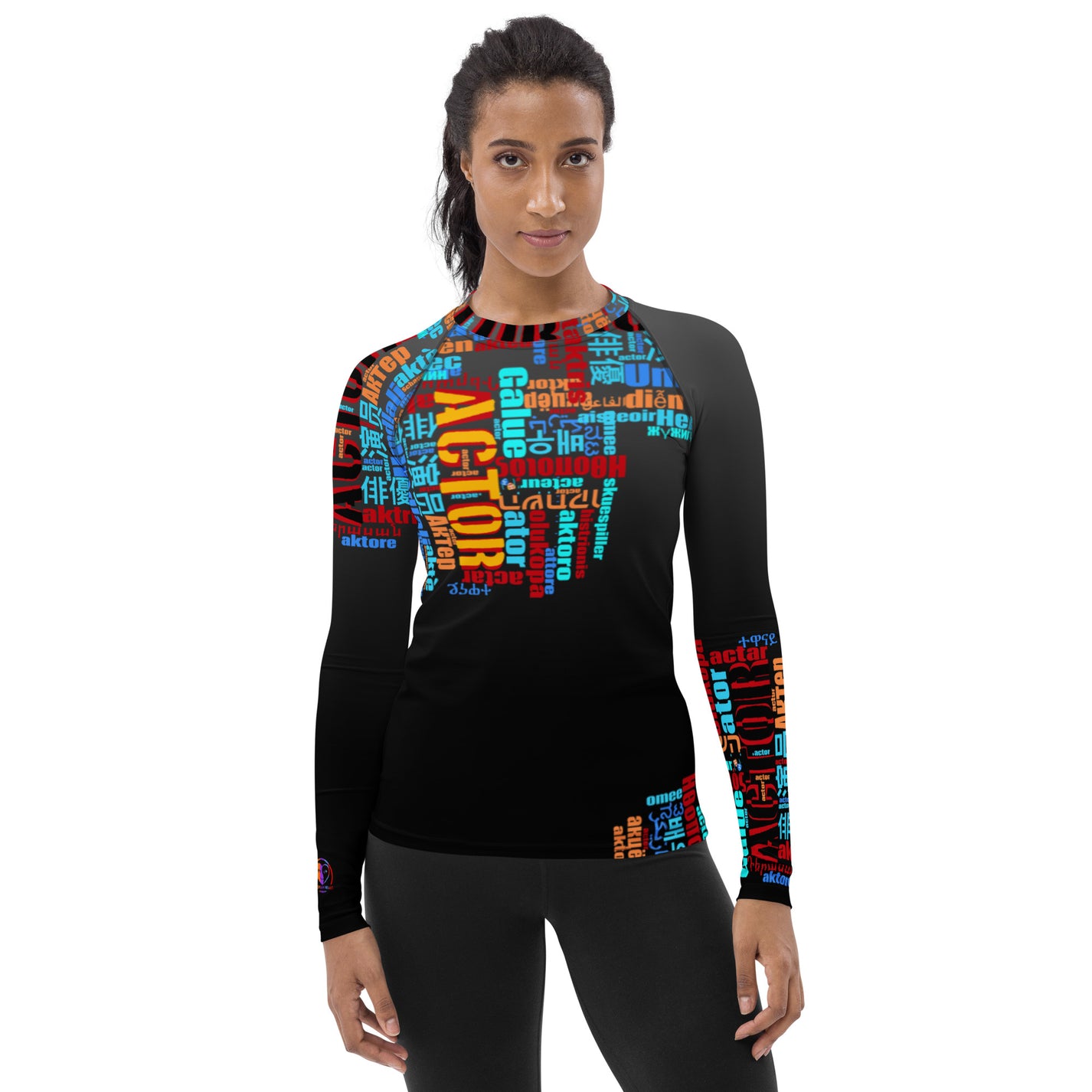 Actor in Languages - Women's Rash Guard | Thespian Heart Clothing ...