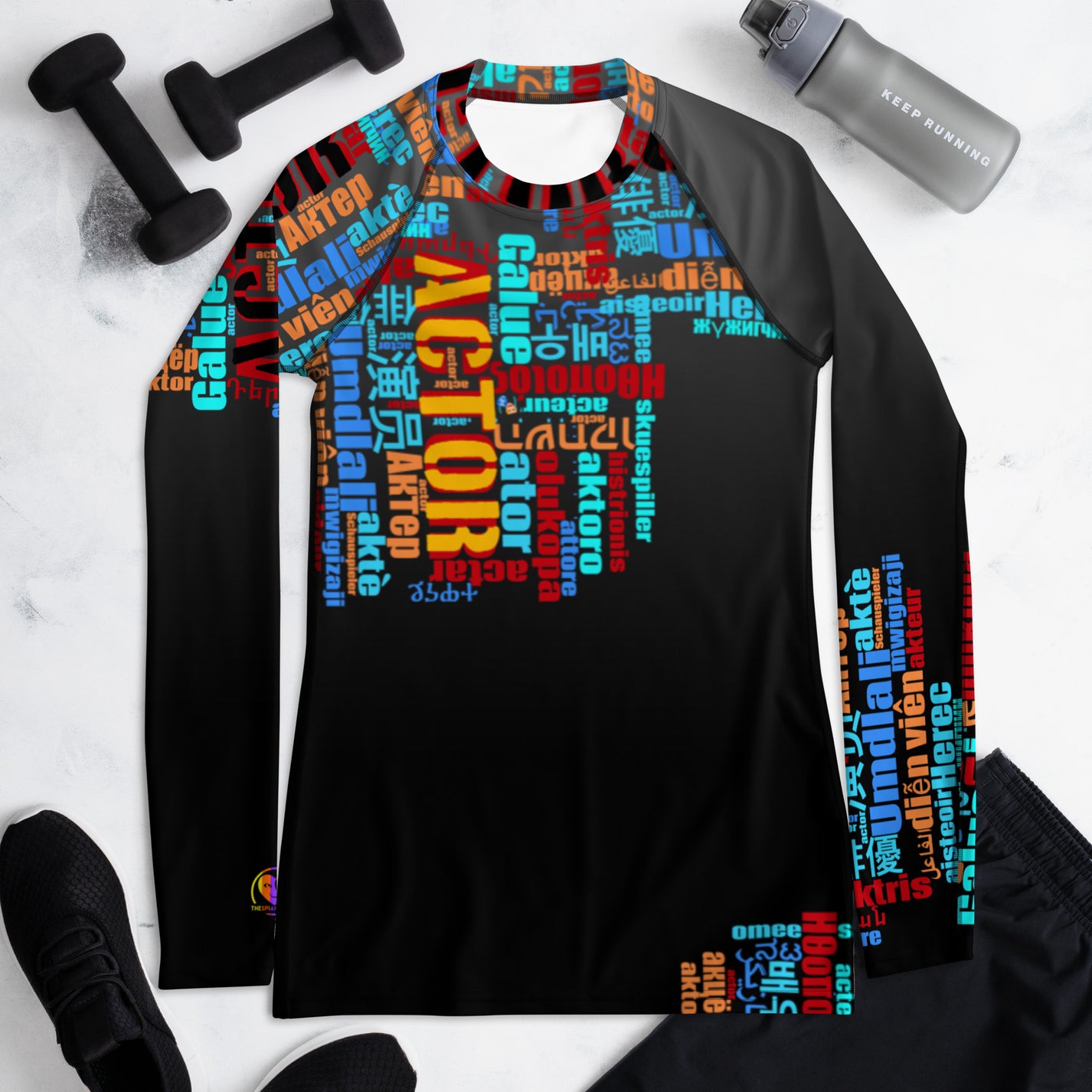 Actor in Languages - Women's Rash Guard | Thespian Heart Clothing ...