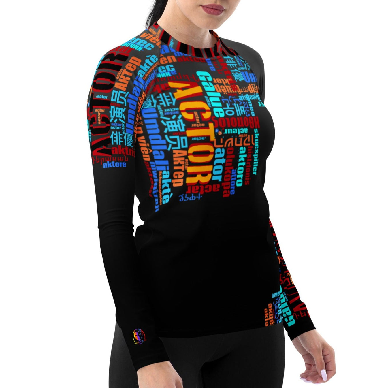 Actor in Languages - Women's Rash Guard | Thespian Heart Clothing ...